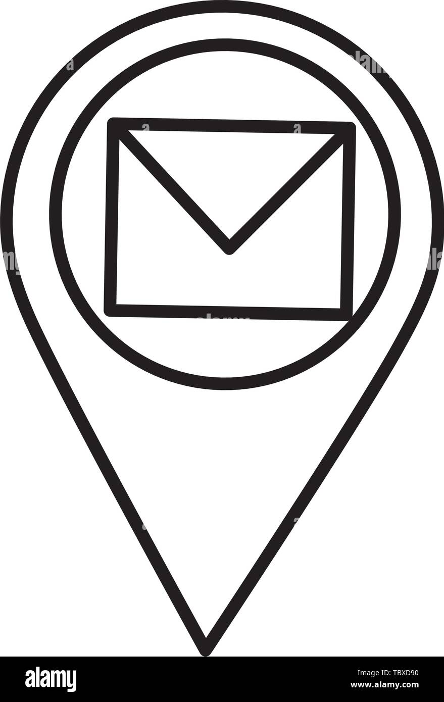 navigation pointer mail vector illustration Stock Vector Image & Art ...