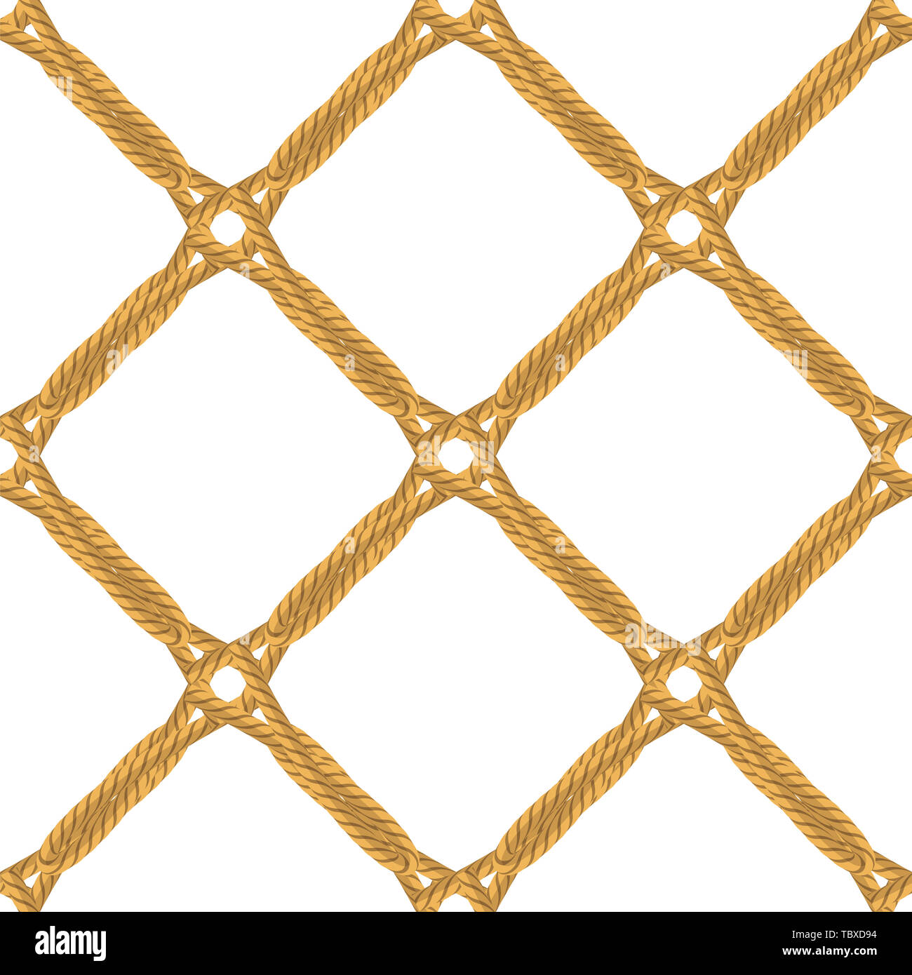 Rope Seamless Pattern on White Background Stock Photo - Alamy