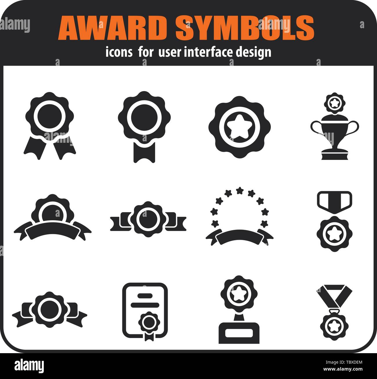 award icon set Stock Vector Image & Art - Alamy