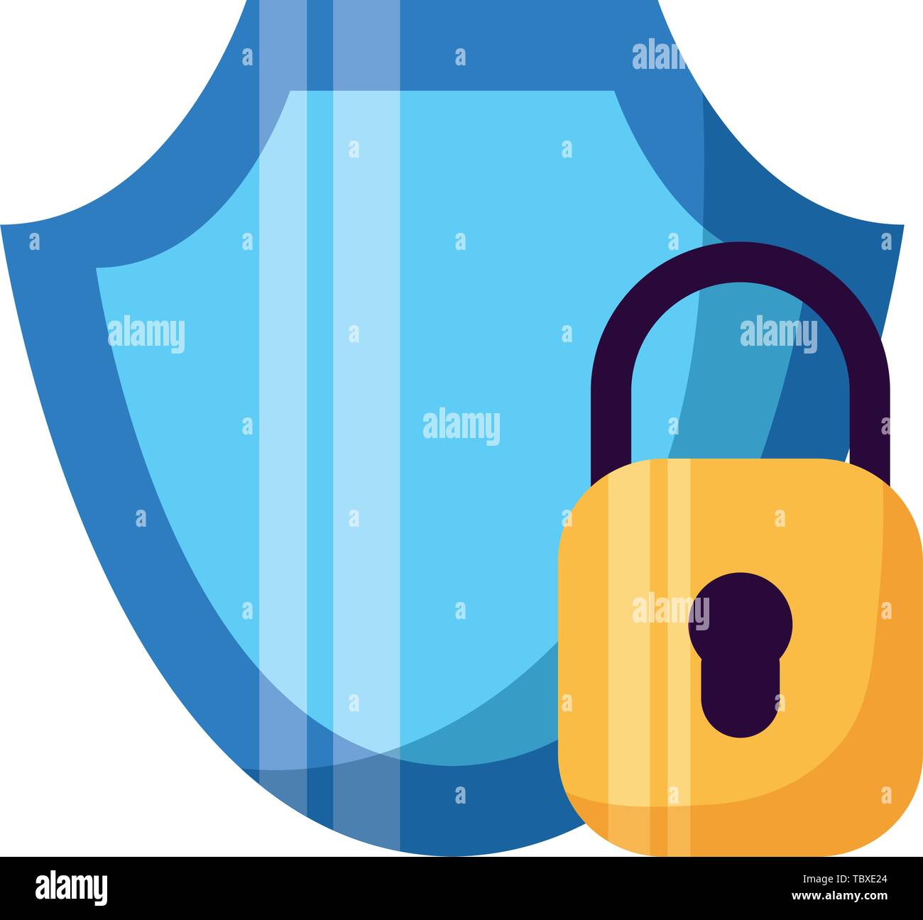 shield protection padlock vector illustration Stock Vector Image & Art ...