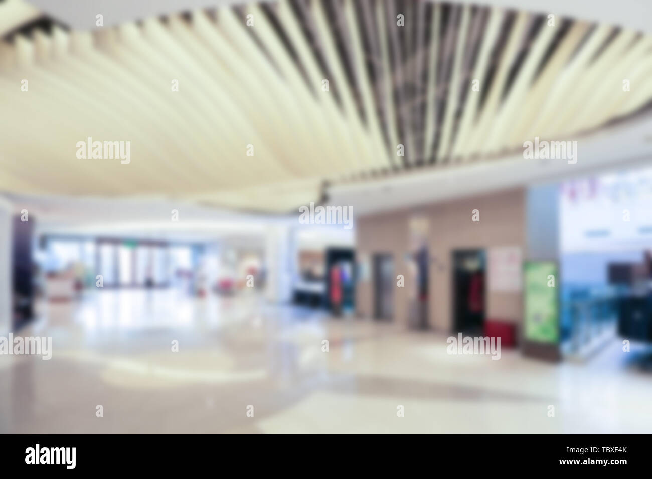 Blurred mall interior scene Stock Photo - Alamy