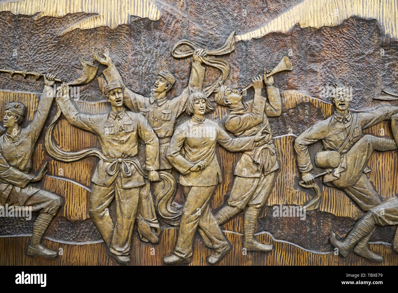 A statue of the character of Yan'an Stock Photo - Alamy