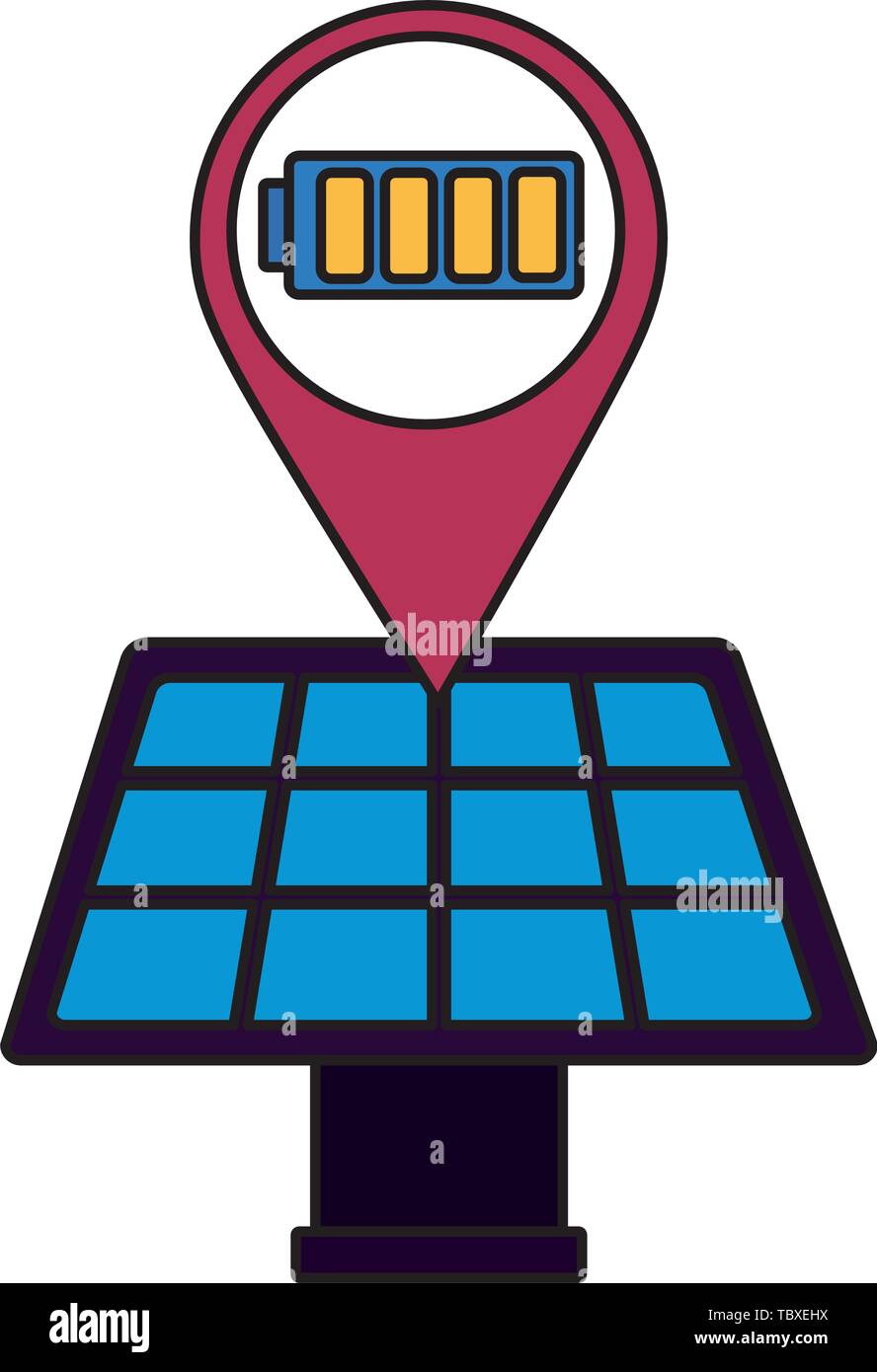 solar panel energy battery Stock Vector Image & Art - Alamy