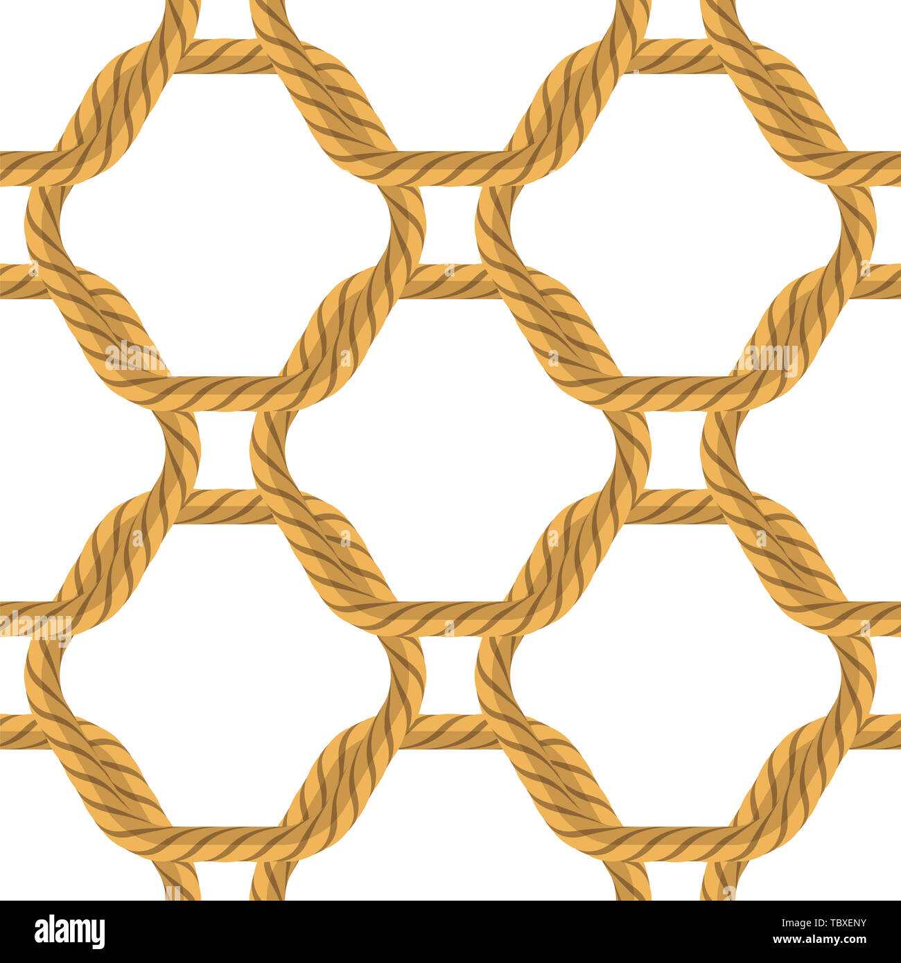 Rope Seamless Pattern on White Backround Stock Photo - Alamy