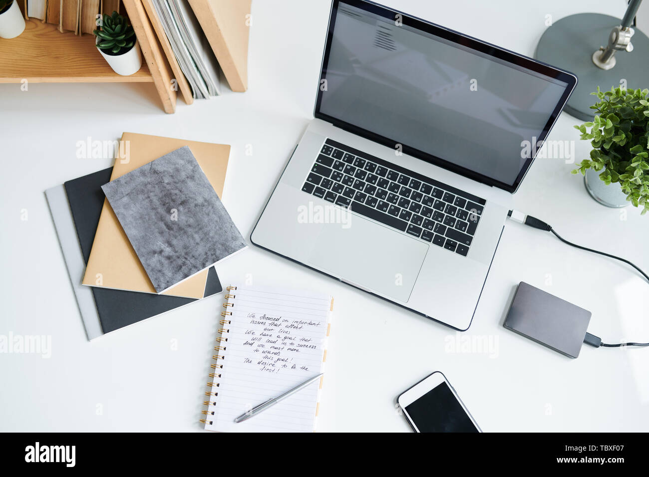 Objects on workplace Stock Photo - Alamy