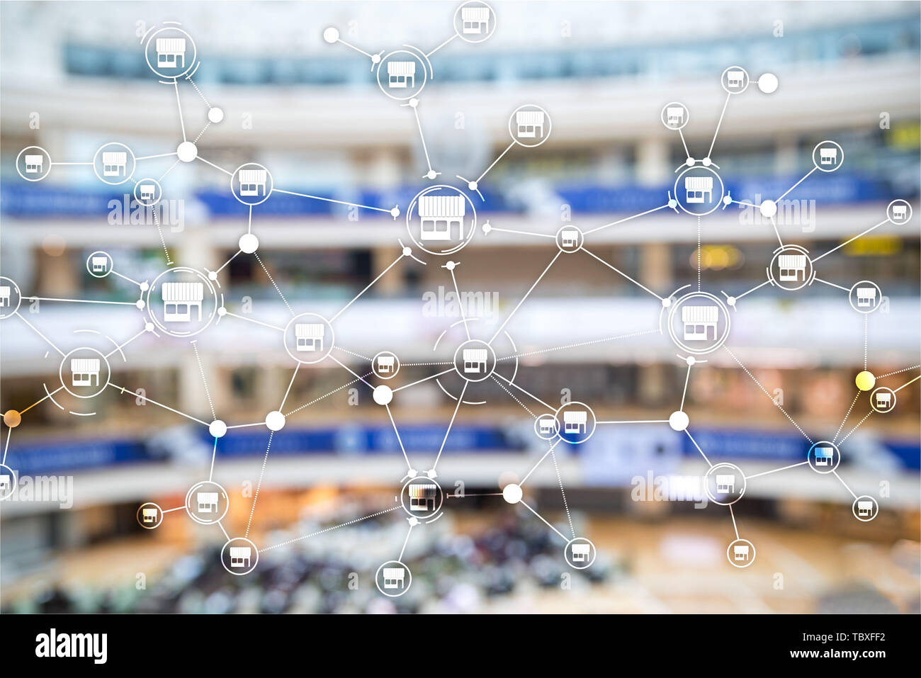 Franchise Distribution network Shop Retail Business Financial concept ...