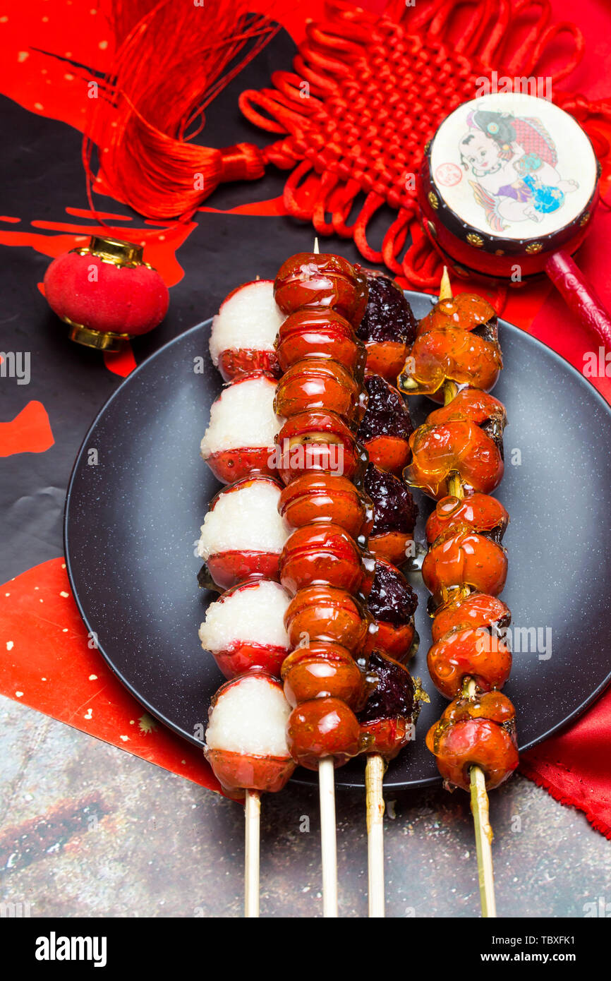 Chinese traditional snack ice sugar gourd Stock Photo - Alamy