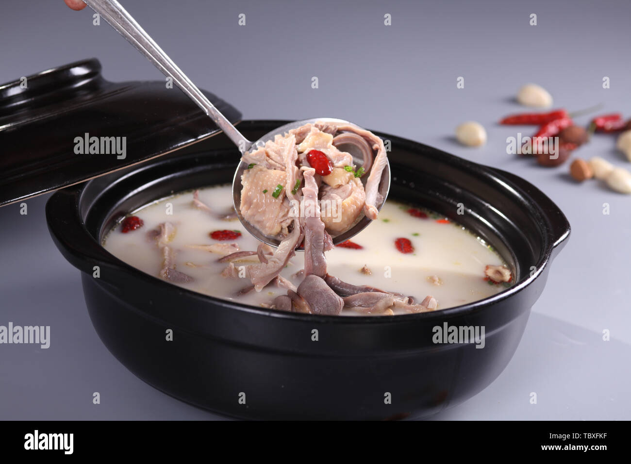 Pork belly chicken Stock Photo - Alamy
