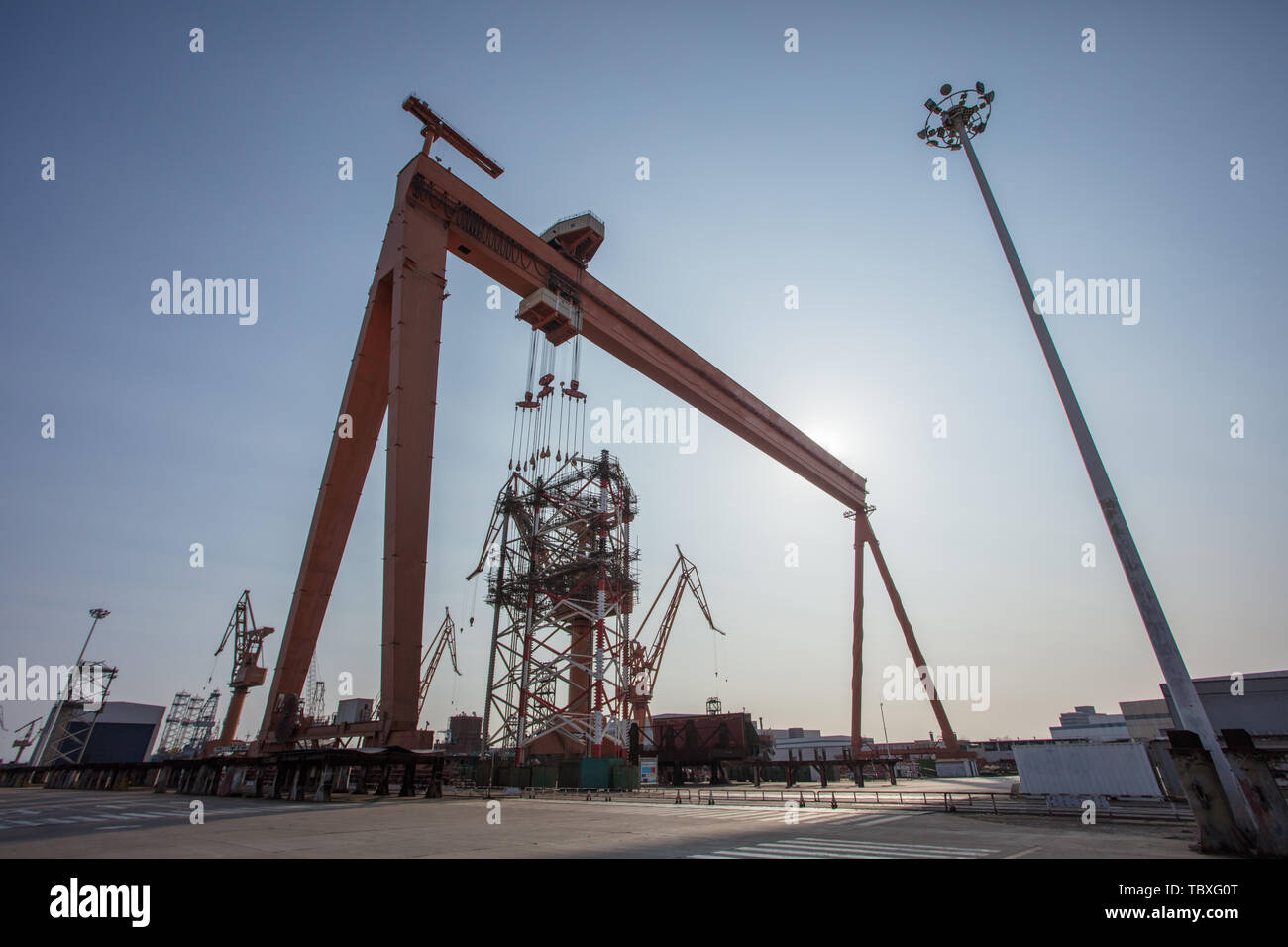 Shipbuilding industrial base Stock Photo - Alamy