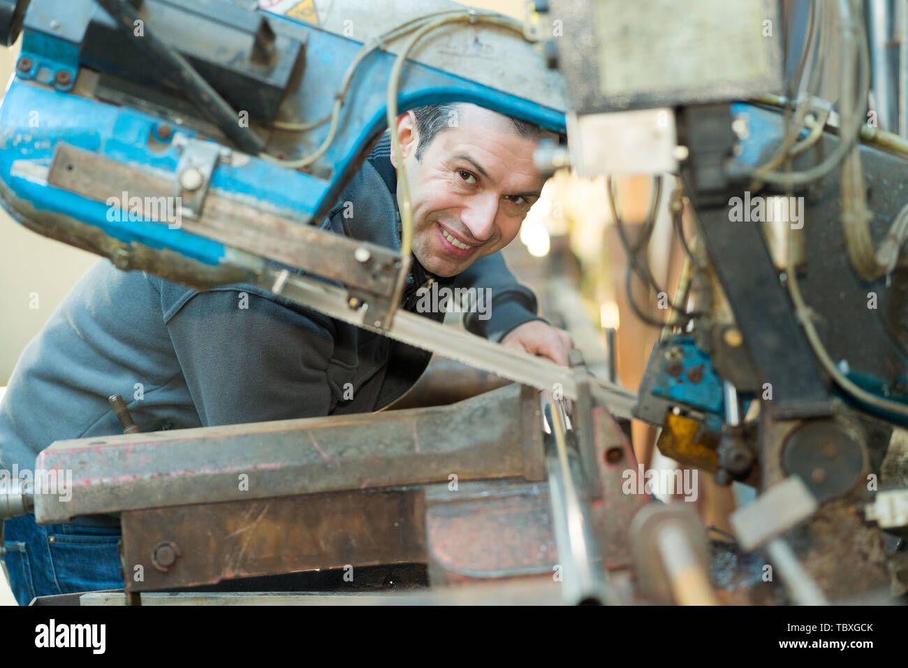 engineer measuring component with micrometer Stock Photo - Alamy