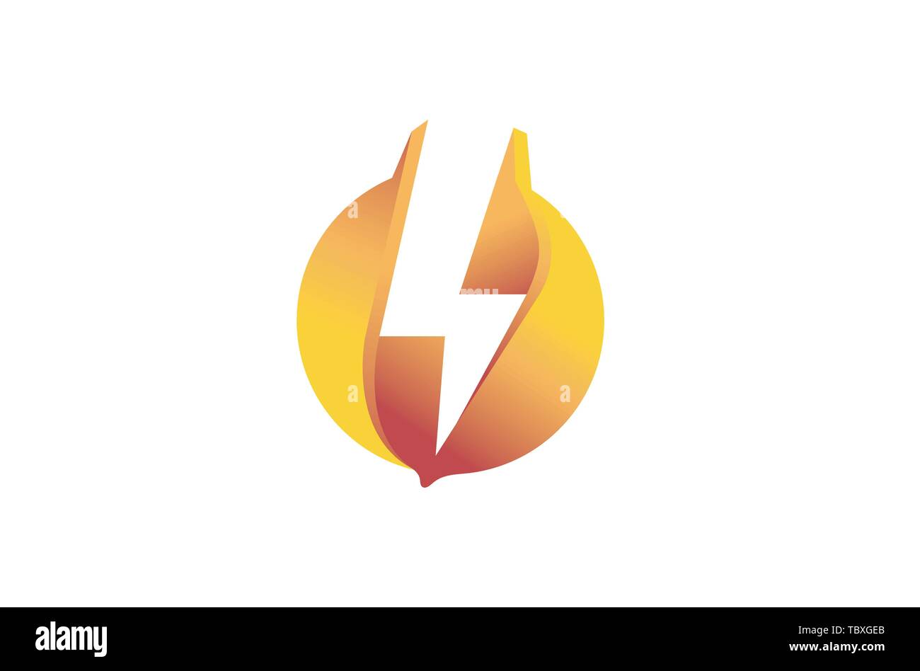 Creative Flash Circle Logo Vector Symbol Design Illustration Stock ...