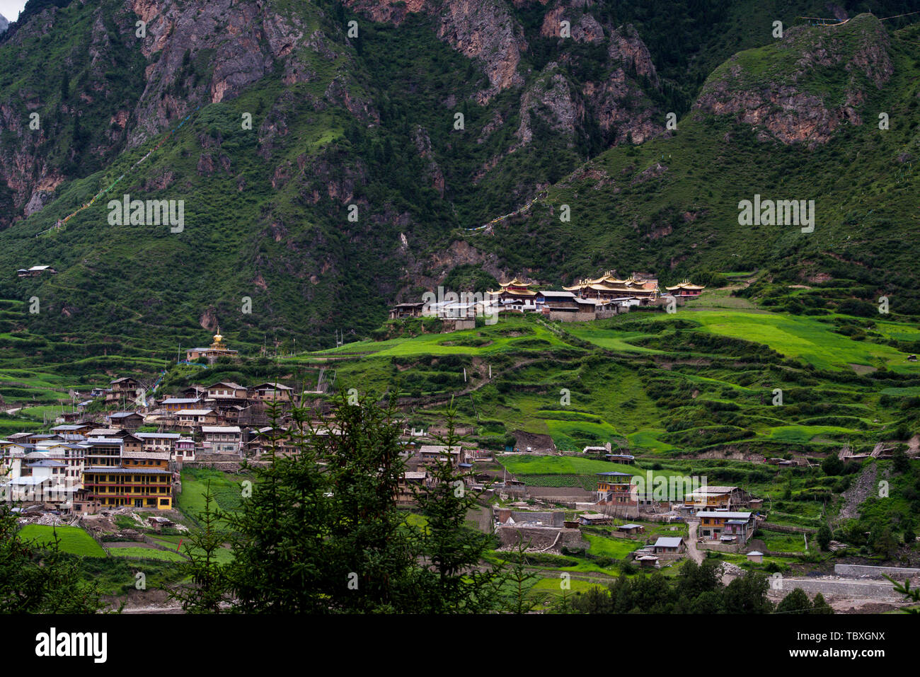 Scenery of Zagana, Gannan Stock Photo - Alamy