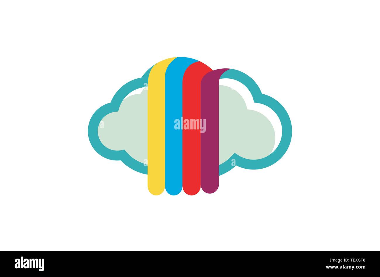 Cloud Ink Colors Logo Vector Symbol Design Illustration Stock Vector ...