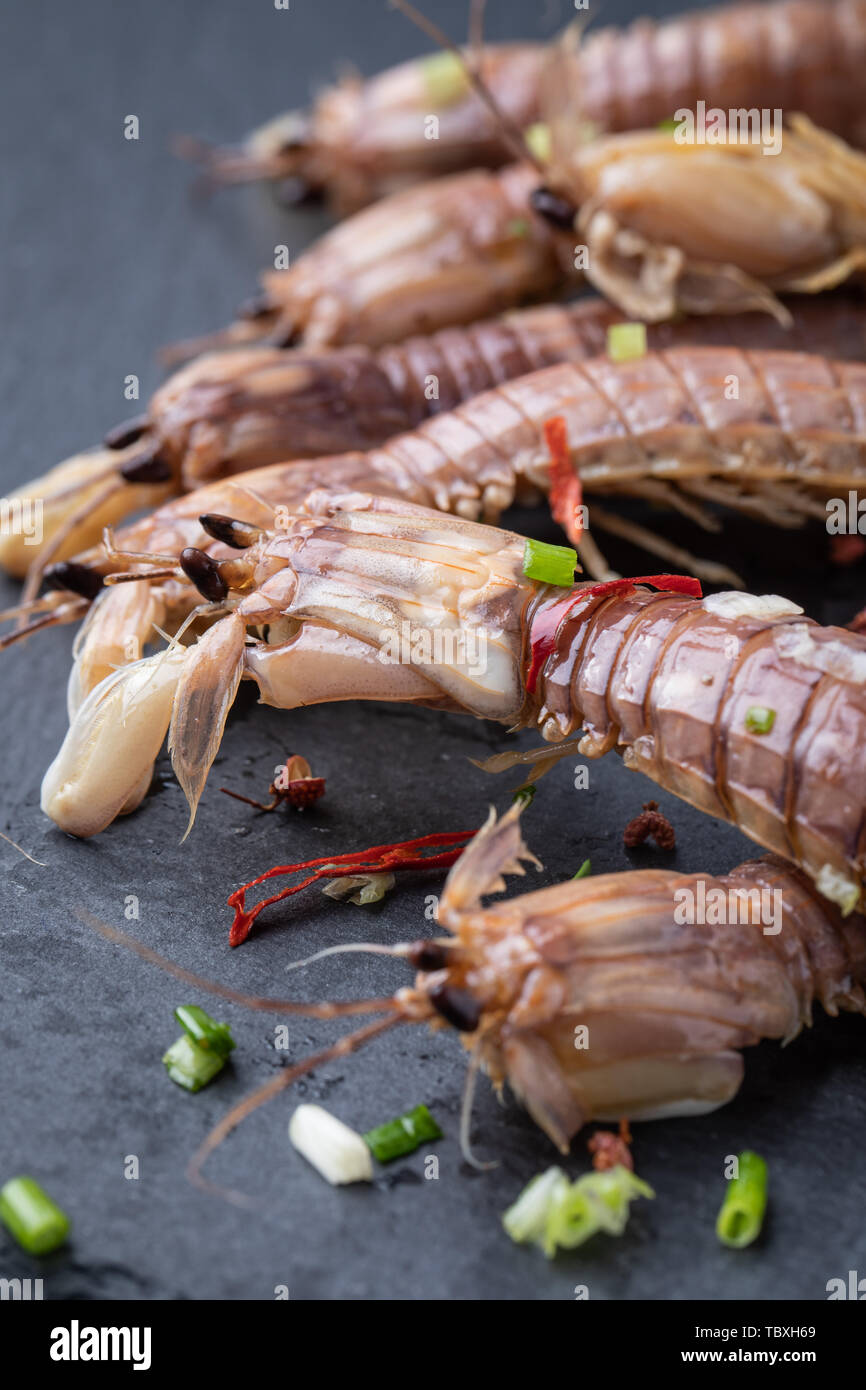 Spicy Pippi Shrimp Stock Photo - Alamy