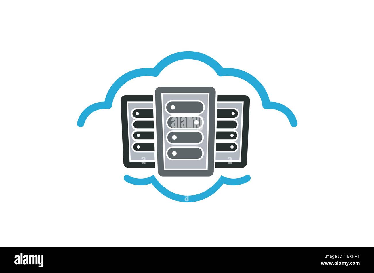 Cloud Host Logo Vector Symbol Design Illustration Stock Vector Image ...