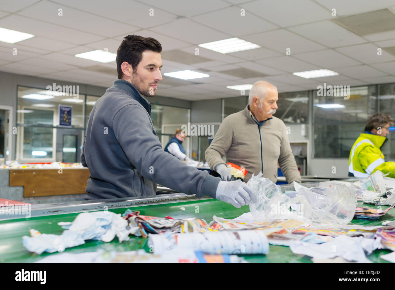 recycling factory work Stock Photo - Alamy