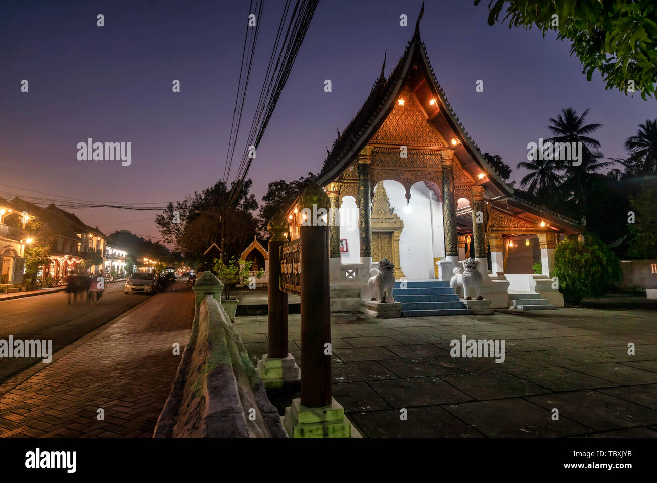 Wat Sen temple , Wat Sene Souk Haram in Luang Prabang, Laos Stock Photo ...