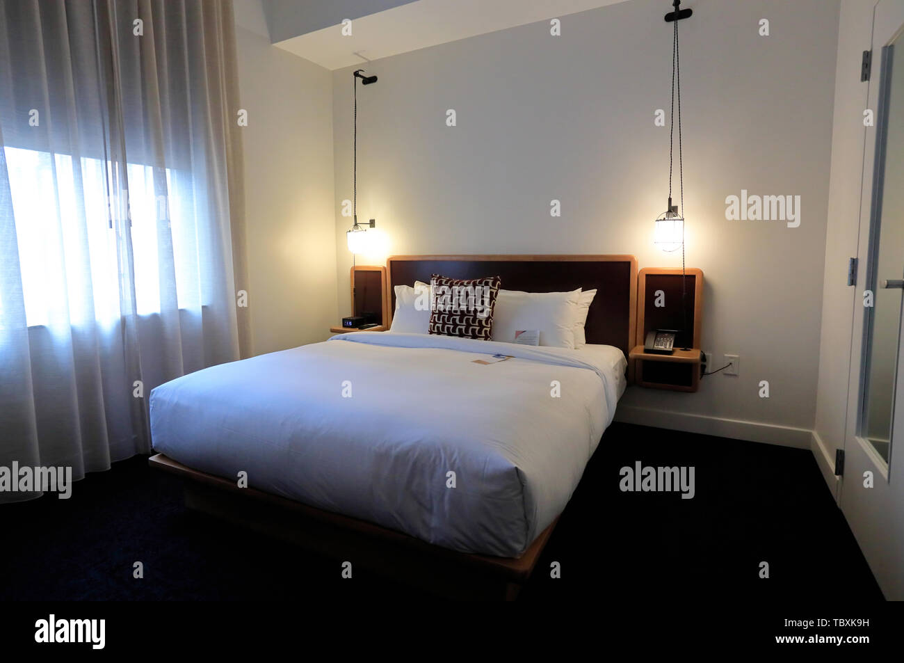 Interior view of the guest room of Hotel Emery.Minneapolis.Minnesota ...