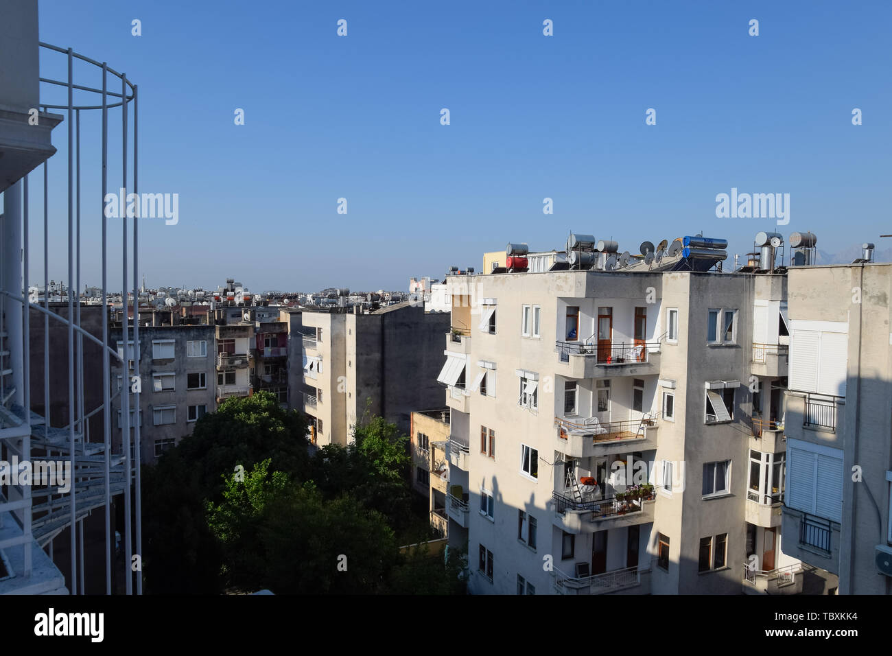 Antalya, Turkey - May 19, 2019: High-rise buildings in Antalya with ...