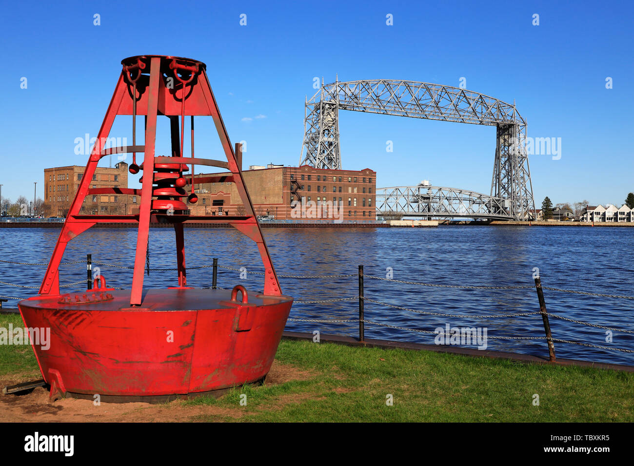 The view of Canal Park with Aerial Lift Bridge. Duluth.Minnesota.USA ...