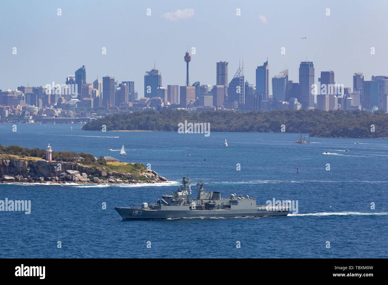 HMAS Stuart (FFH 153) Anzac-class frigate of the Royal Australian Navy ...