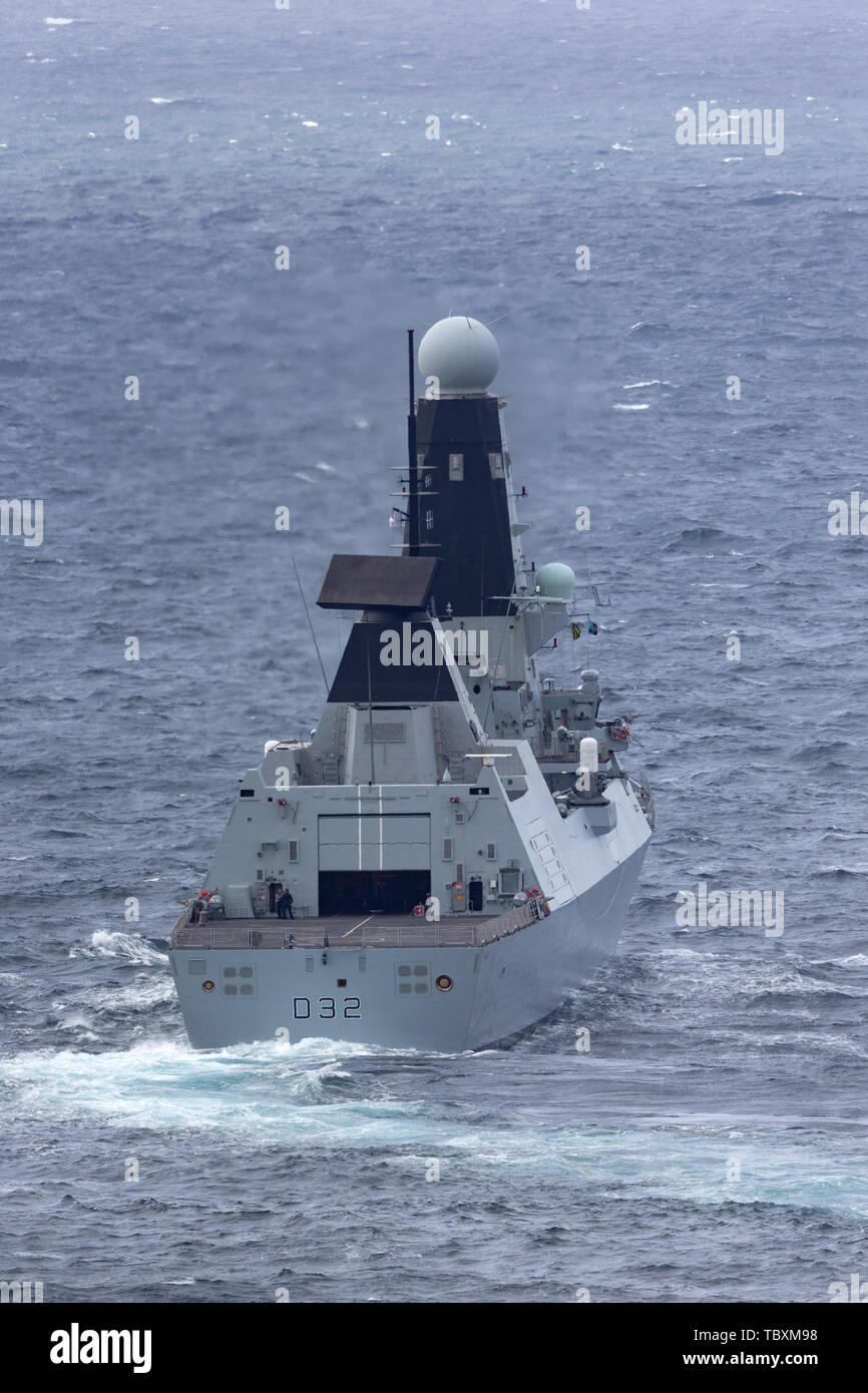 HMS Daring Type 45 (Daring-class) air-defence destroyer of the Royal ...
