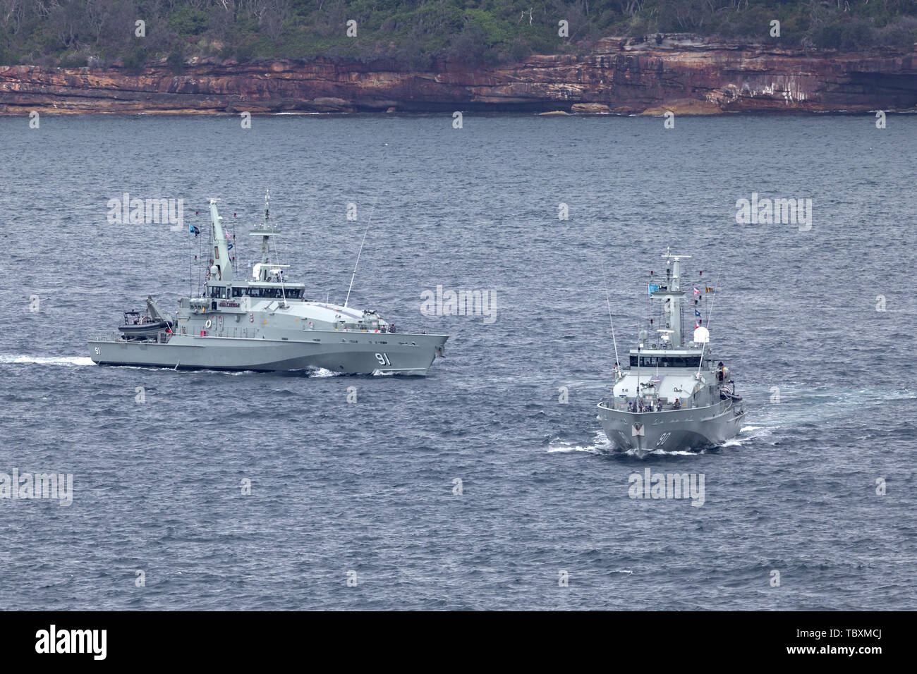 HMAS Broome (ACPB 90) and HMAS Bundaberg (ACPB 91) Armidale-class ...