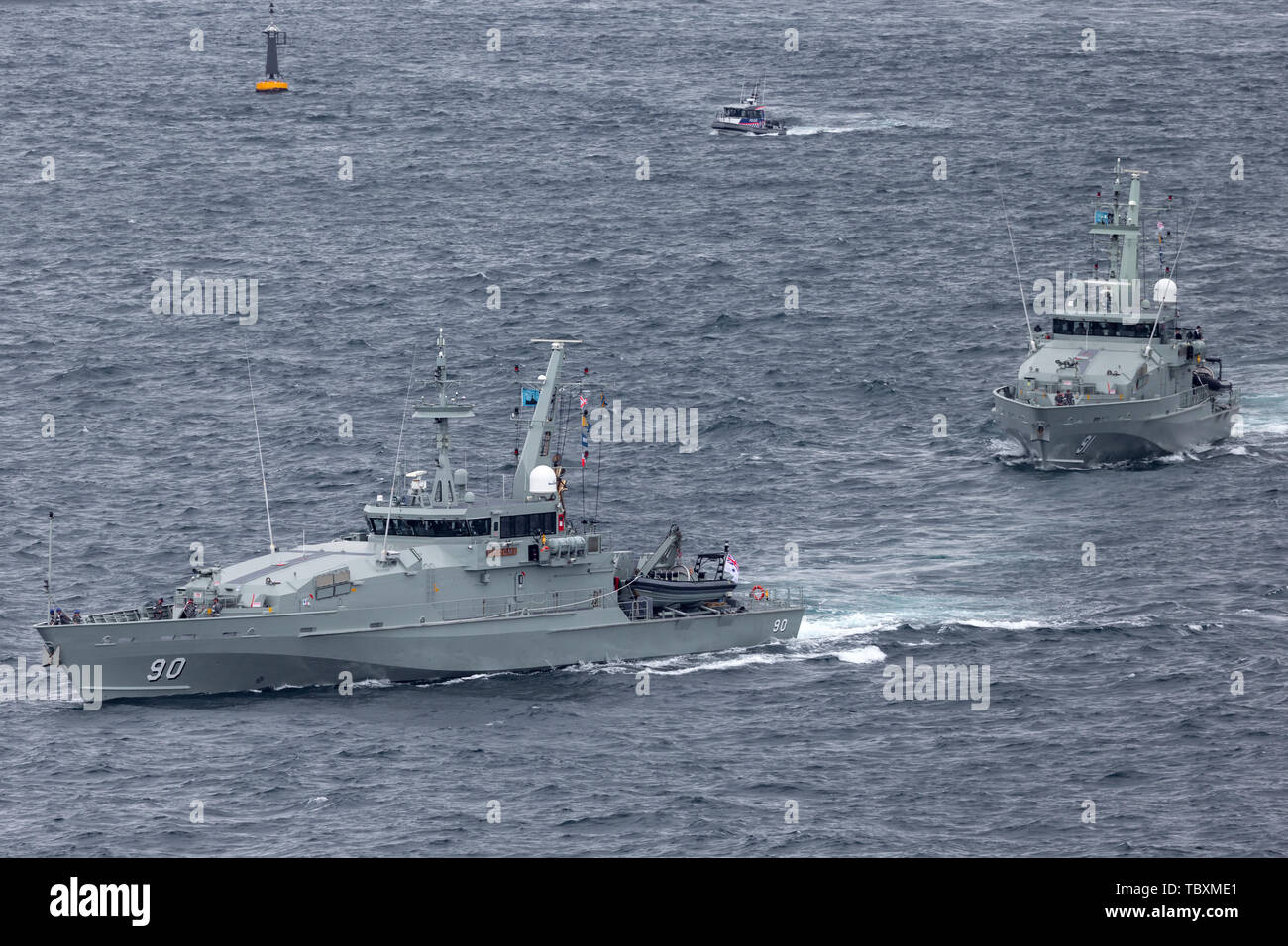 HMAS Broome (ACPB 90) and HMAS Bundaberg (ACPB 91) Armidale-class ...