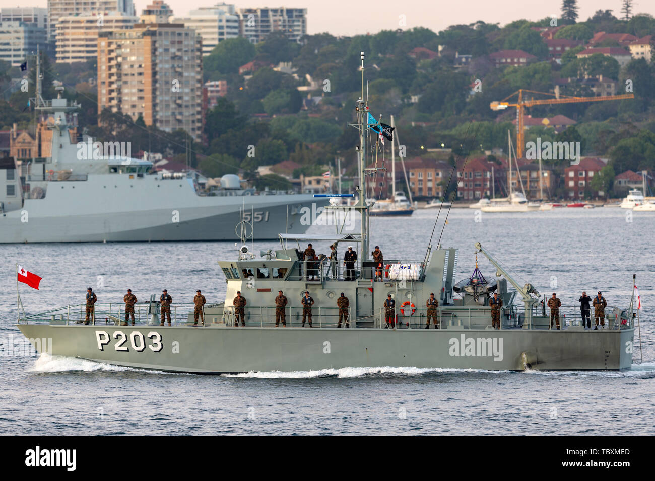 Patrol boat VOEA Savea (P203) of the Tongan Defence Services in Sydney ...