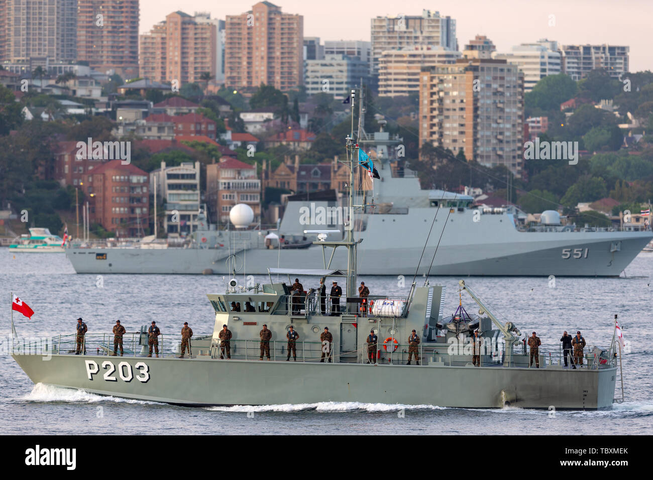 Patrol boat VOEA Savea (P203) of the Tongan Defence Services in Sydney ...