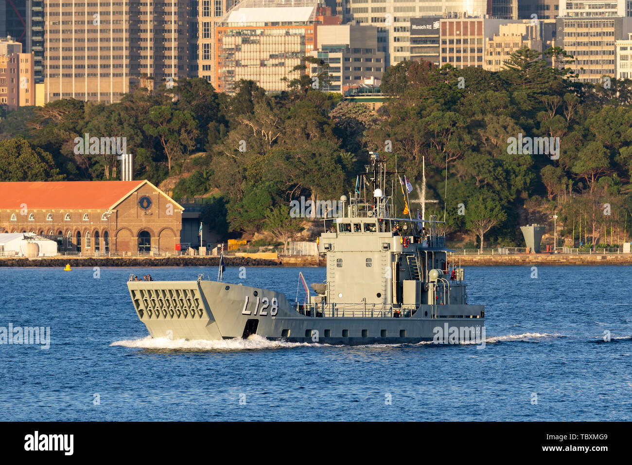 HMAS Labuan (L 128) Balikpapan-class landing craft of the Royal ...