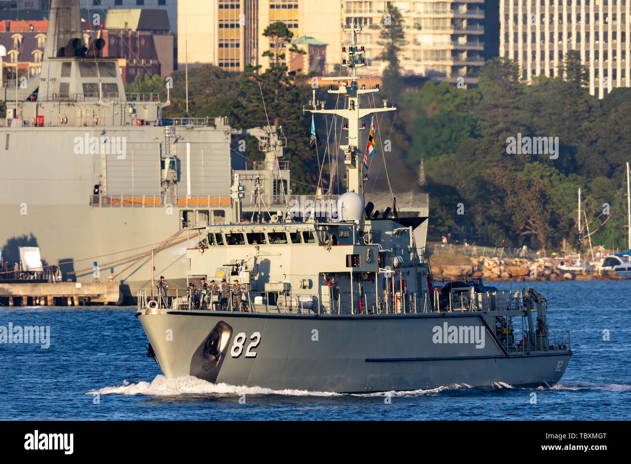 HMAS Huon (M 82) Huon Class Minehunter Coastal vessel of the Royal ...