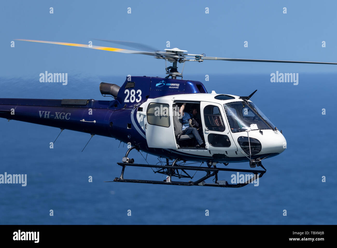 Eurocopter AS 350B3 Helicopter VH-XGC conducting aerial filming over ...