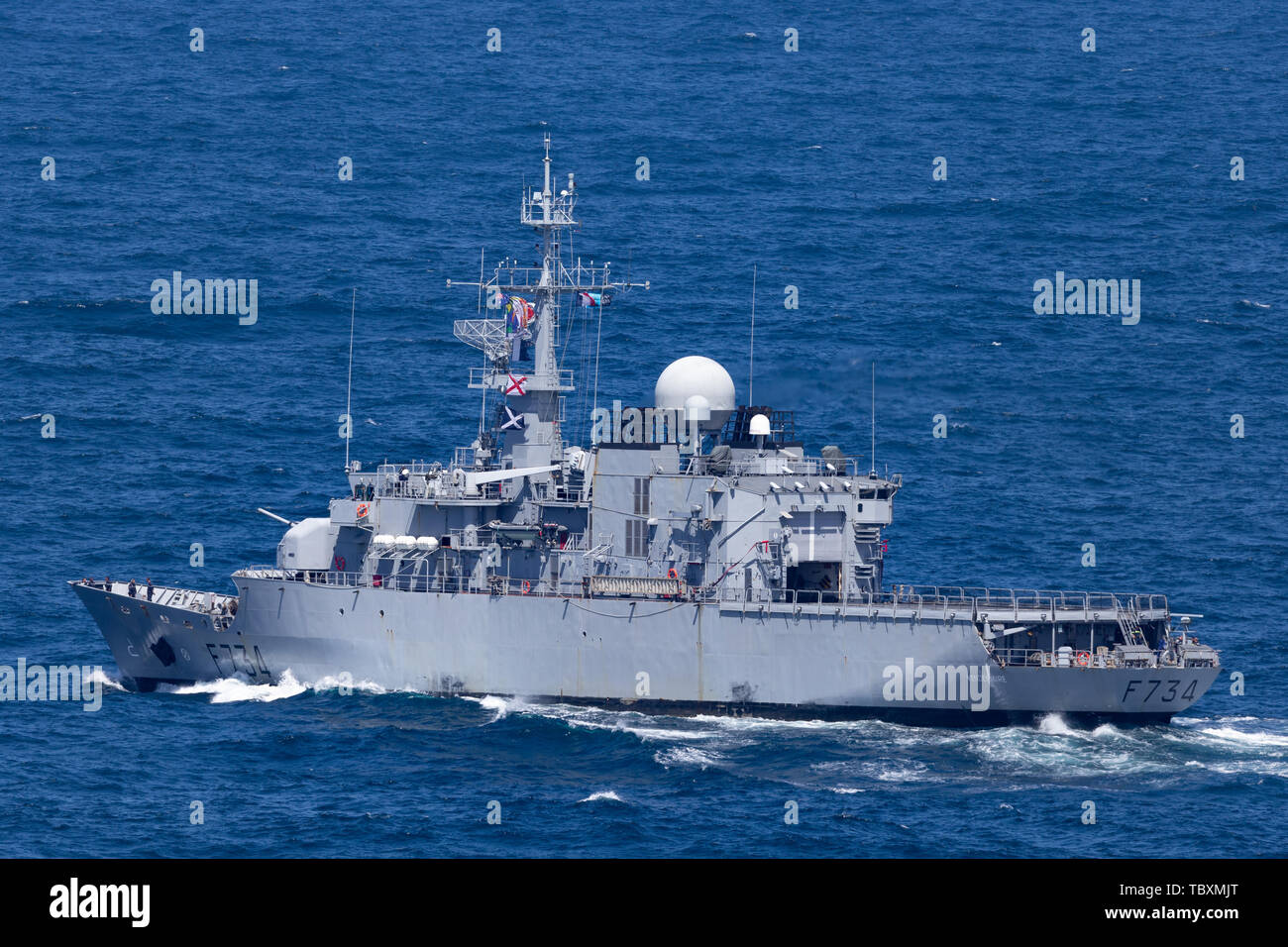 French Navy (Marine Nationale) frigate FNS Vendemiaire (F734 Stock Photo - Alamy