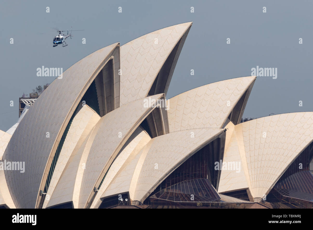 Royal Australian Navy Aerospatiale AS-350B Helicoper flying over the ...