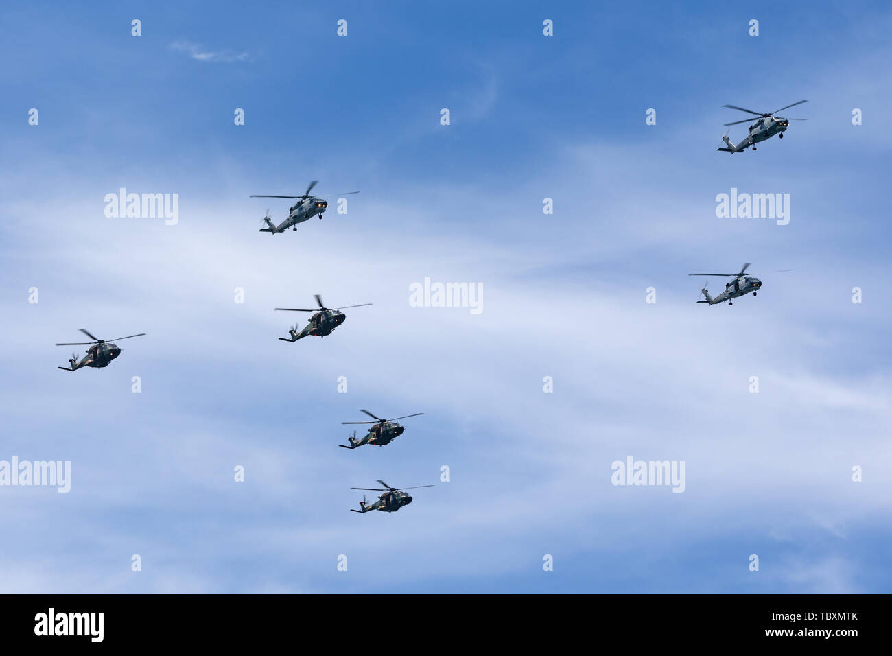 Three Royal Australian Navy Sikorsky S-70B-2 Anti Submarine warfare ...