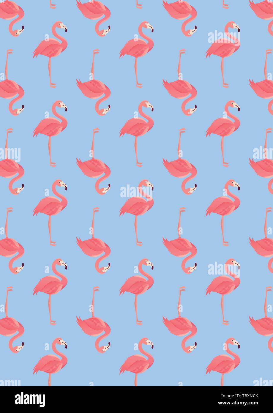 seamless flamingo pattern vector illustration Stock Vector Image & Art ...
