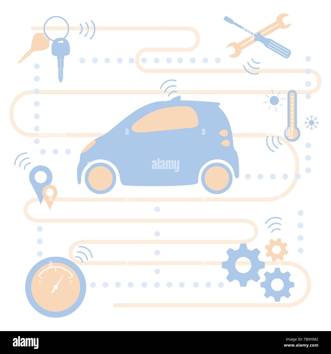 Automated transfer vehicle Stock Vector Images - Alamy