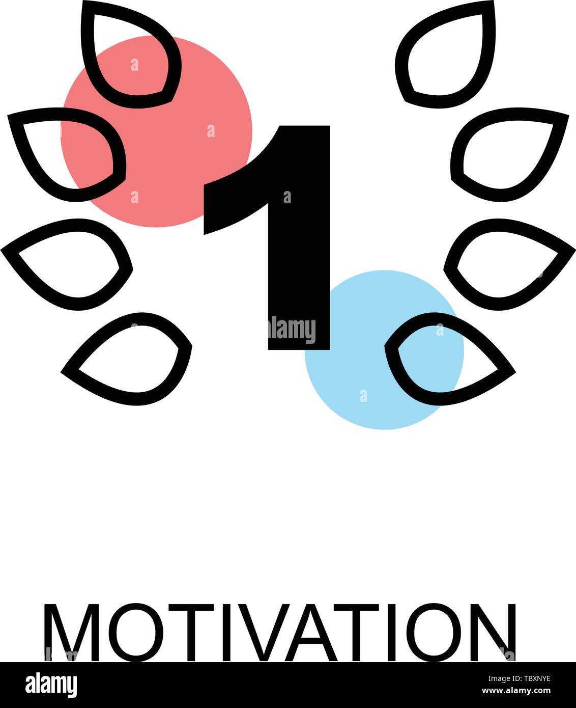 Motivation icon on white background with illustration design.vector ...