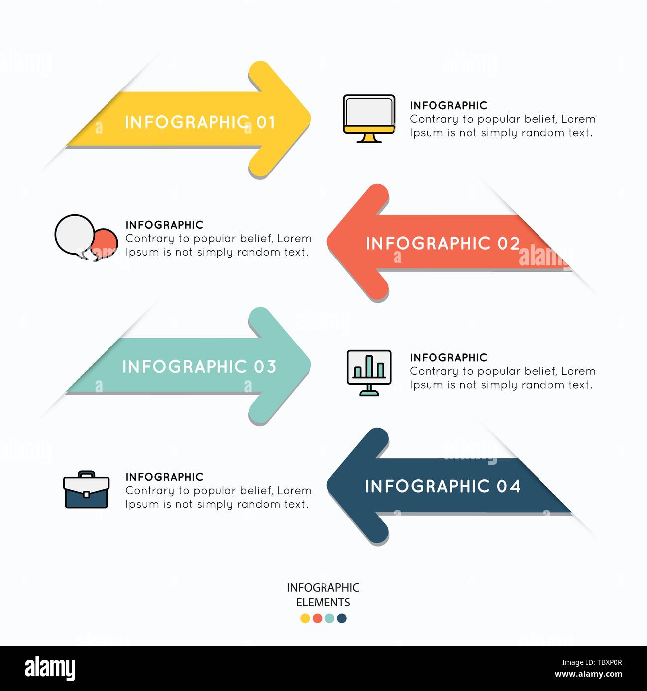 Arrow and icons infographic illustration design for business Stock ...