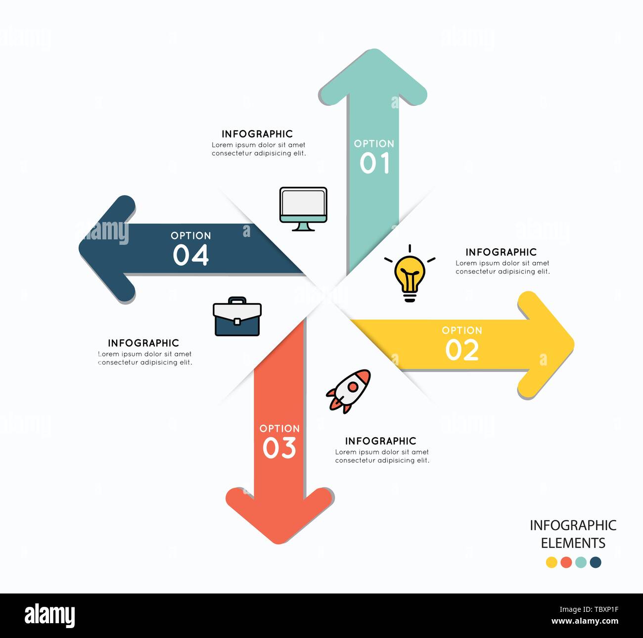 Infographic elements with icons for business illustration.vector Stock ...