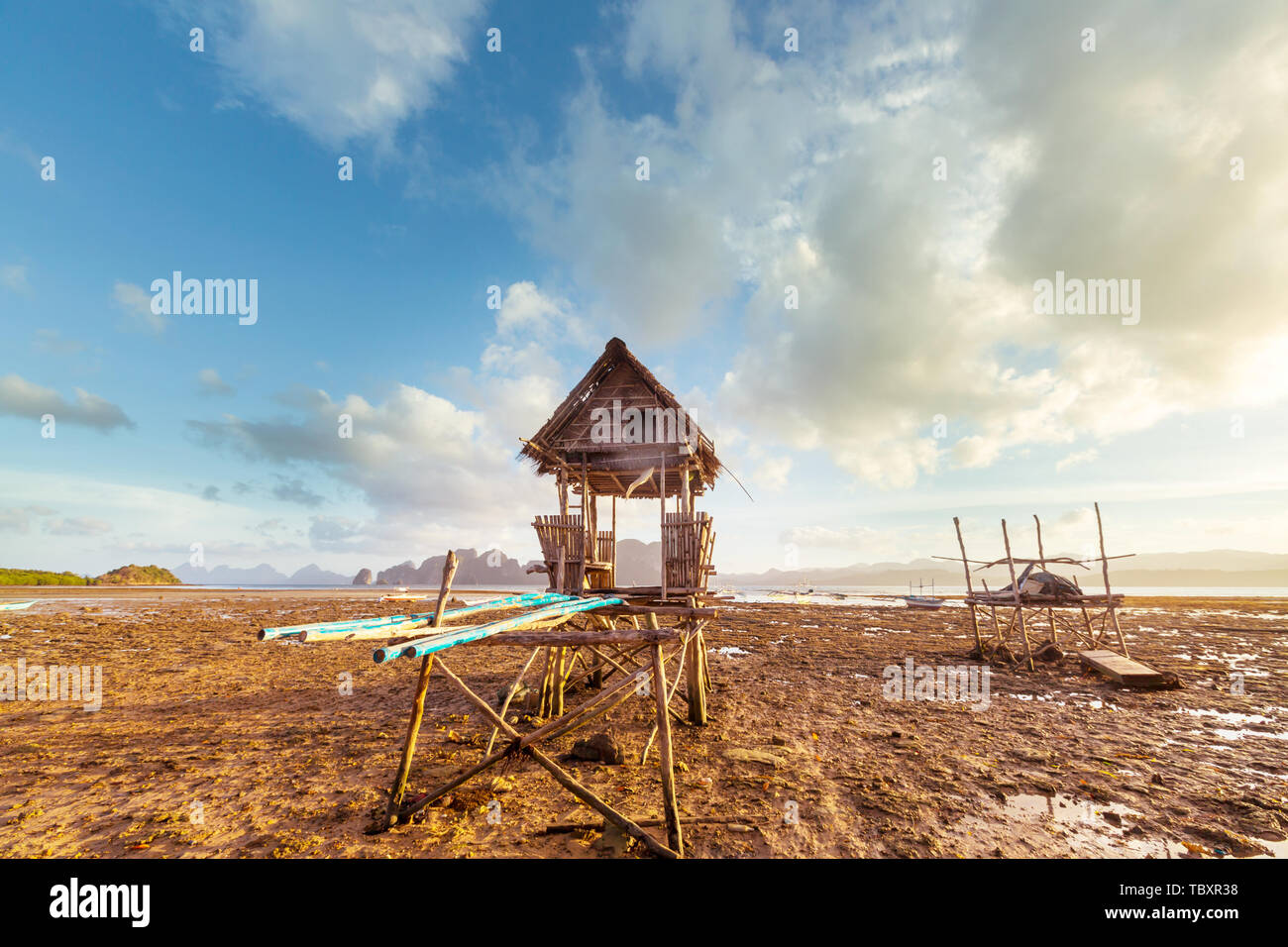 Traditional fishing village in Palawan island, Philippines Stock Photo ...