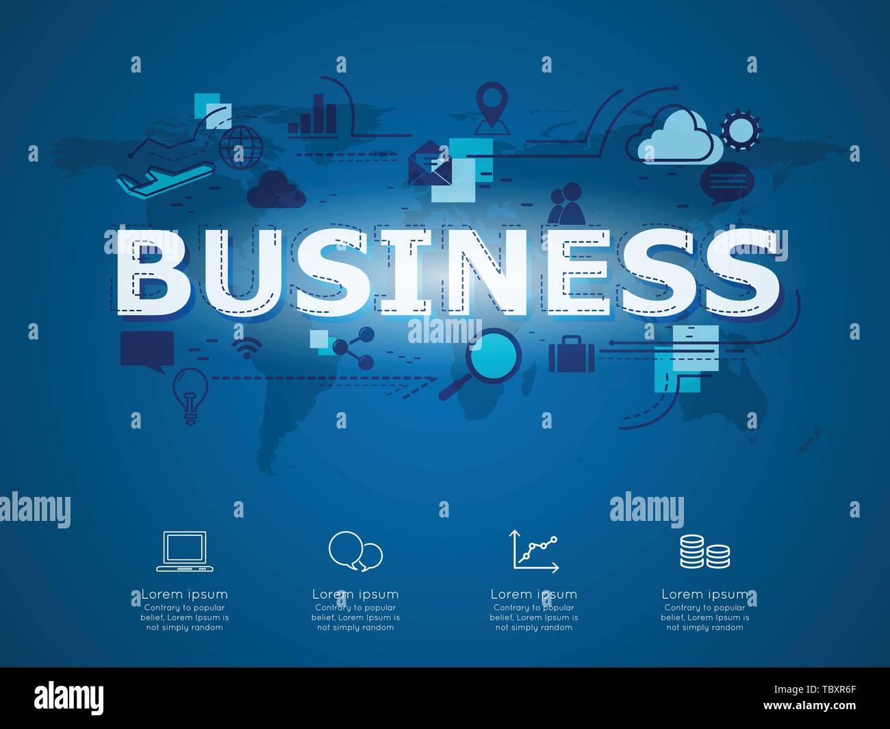 Creative infographic of business with world map Stock Vector Image ...