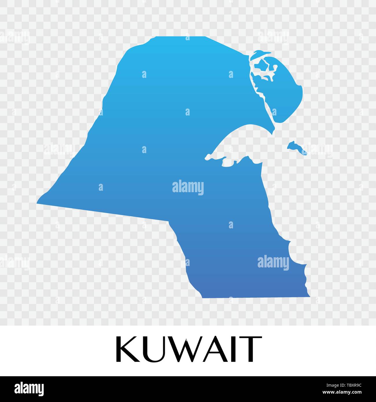 Kuwait map in Asia continent illustration design Stock Vector Image ...