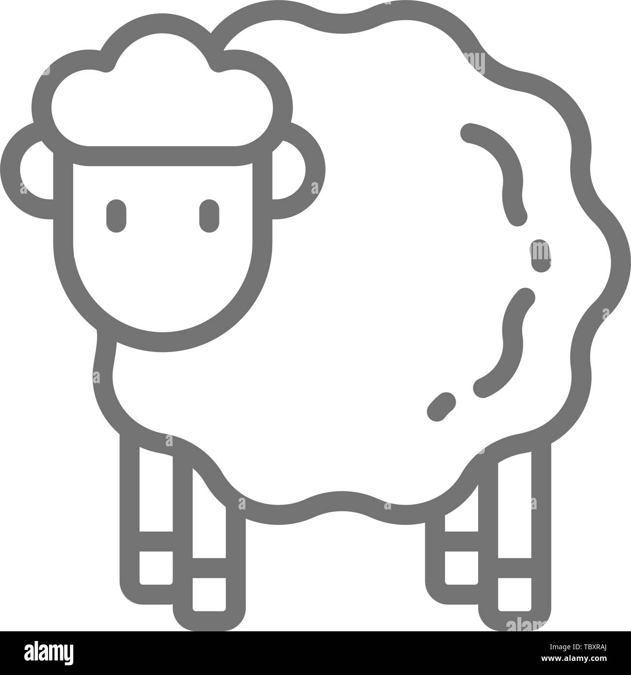 Vector sheep, lamb line icon Stock Vector Image & Art - Alamy