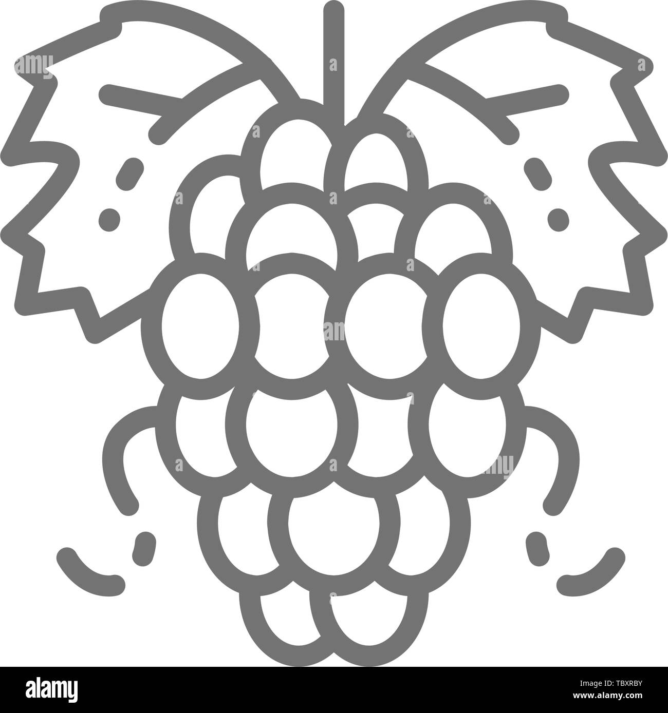 Bunch of grapes line icon Stock Vector Image & Art - Alamy