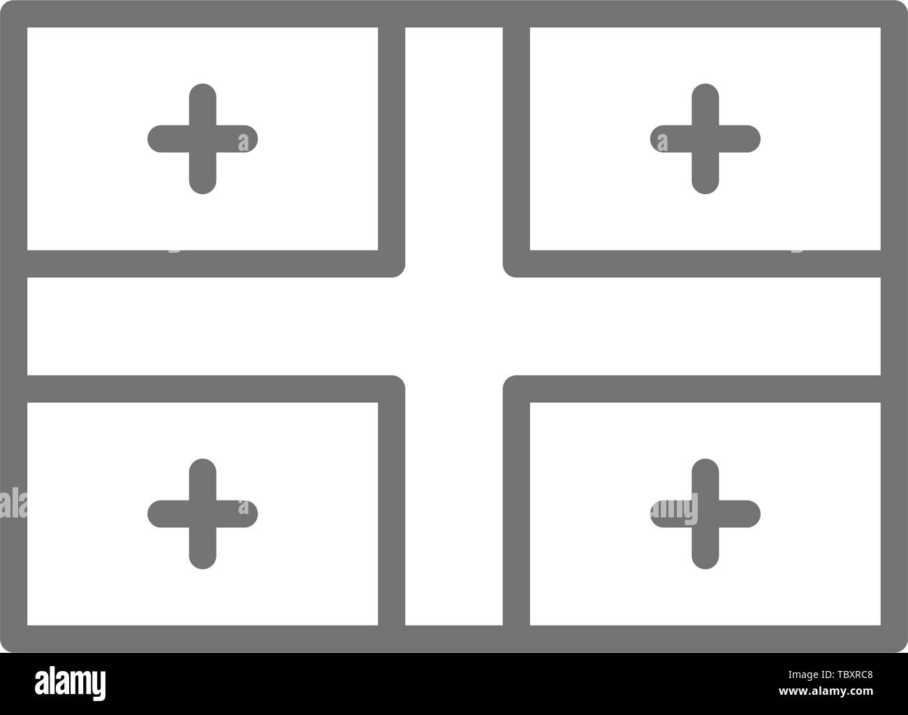 Flag of Georgia line icon Stock Vector Image & Art - Alamy