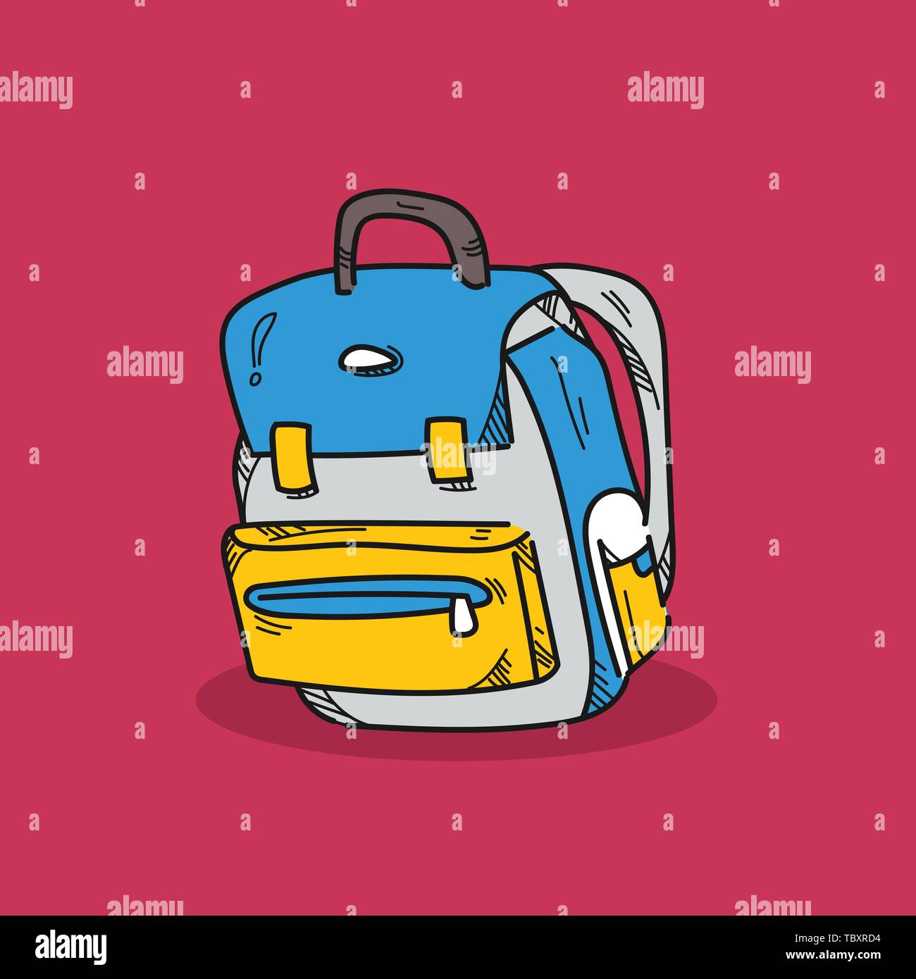 School bag illustration Stock Vector Images - Alamy