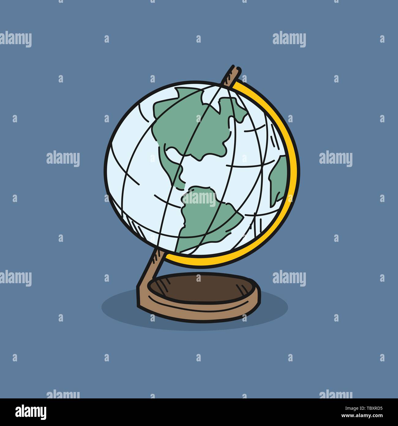 World model illustration on color background Stock Vector Image & Art ...