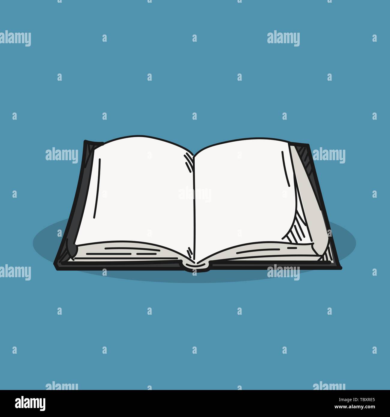 Blank book on color Stock Vector Images - Alamy